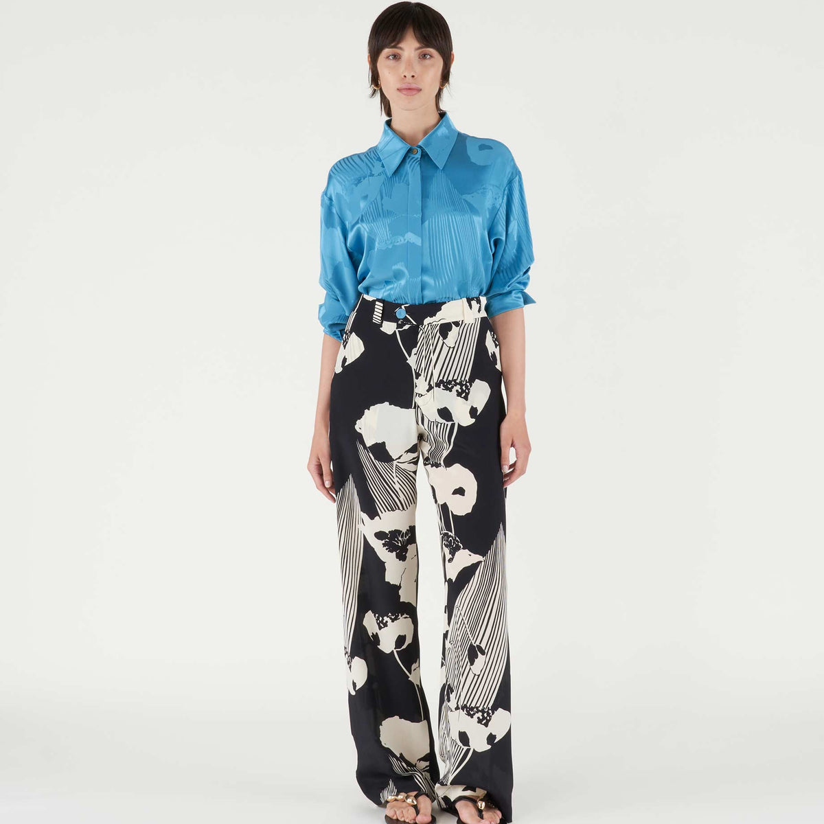 Alice - Silk palazzo pants | Mantero 1902