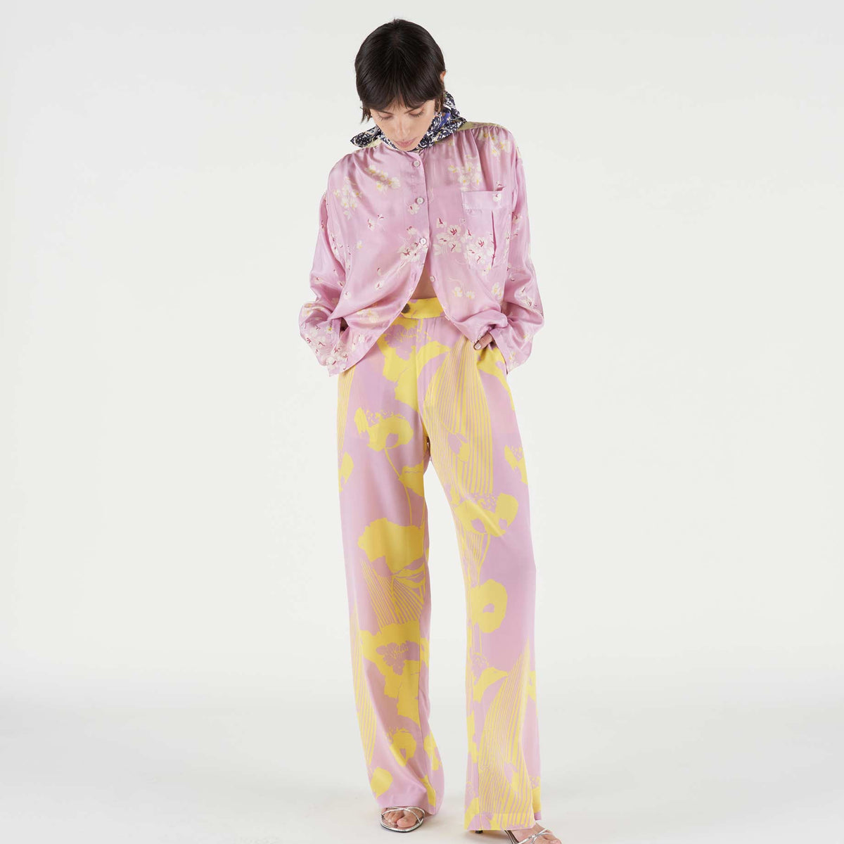 Alice - Silk palazzo pants | Mantero 1902
